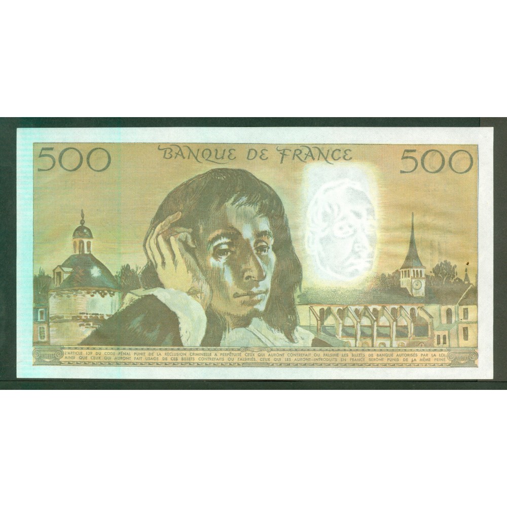 500 Francs Pascal 4-10-1973 Etat SPL V.31
