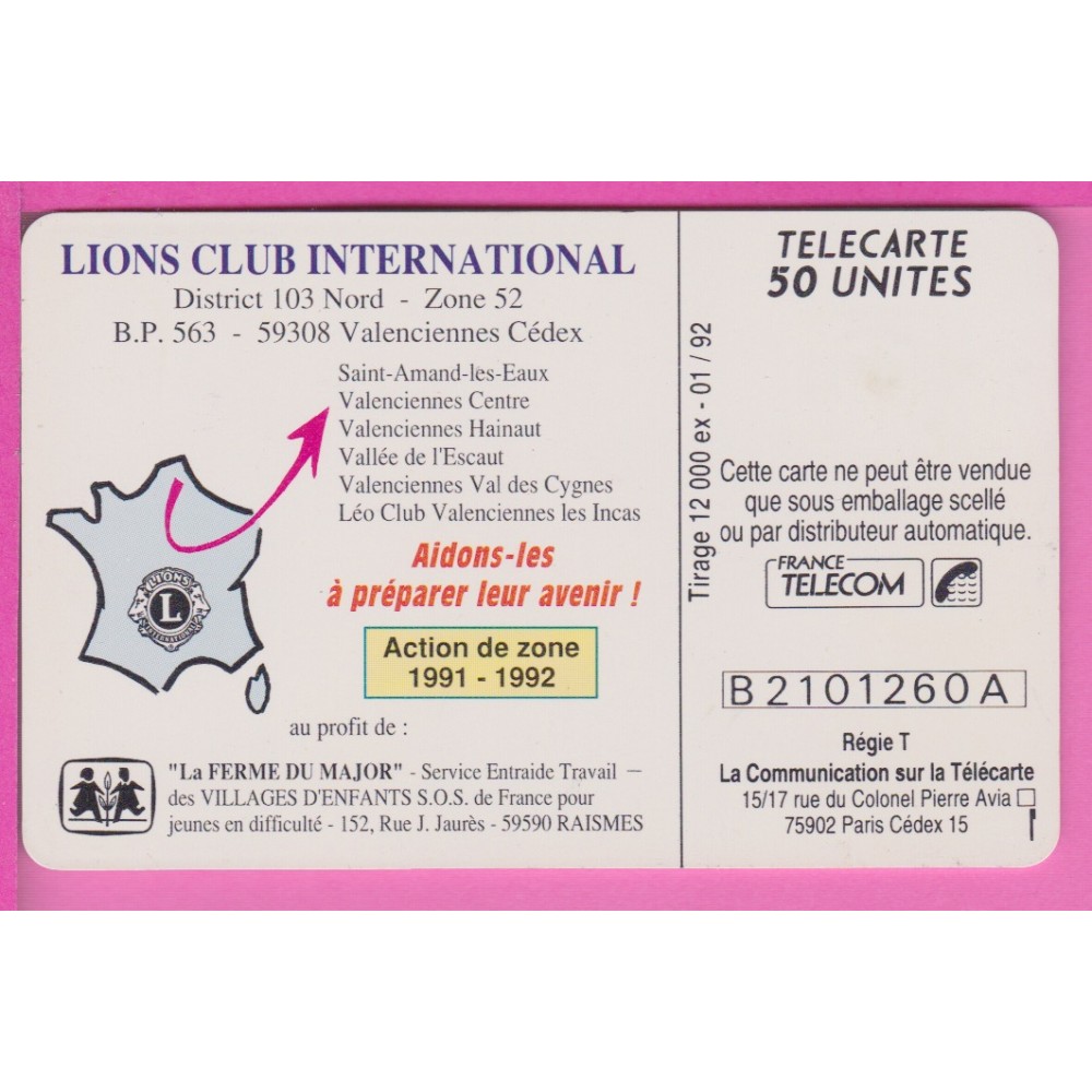 EN300a 01/92 GEM 3761 EX LIONS CLUB LAQUEE VIDE