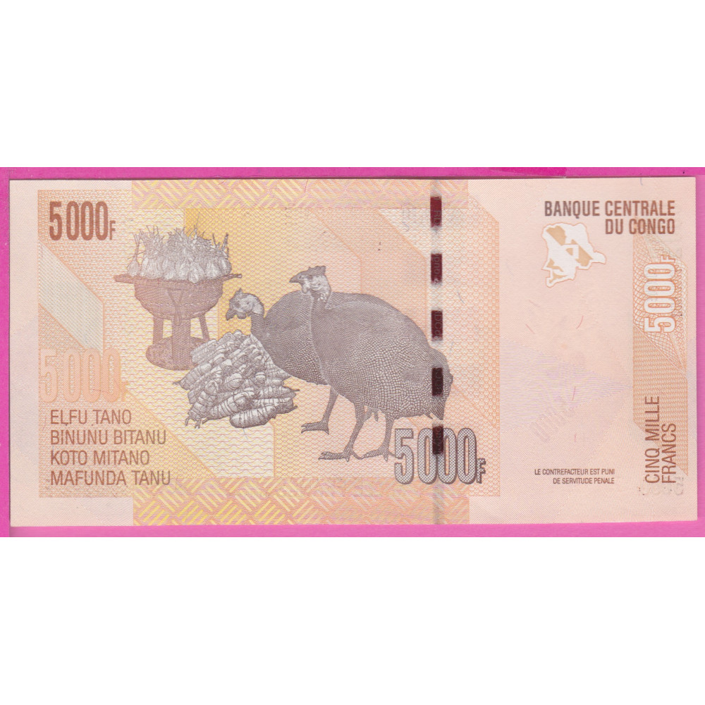 Congo P.102a ETAT NEUF UNC 5000 Francs 2005