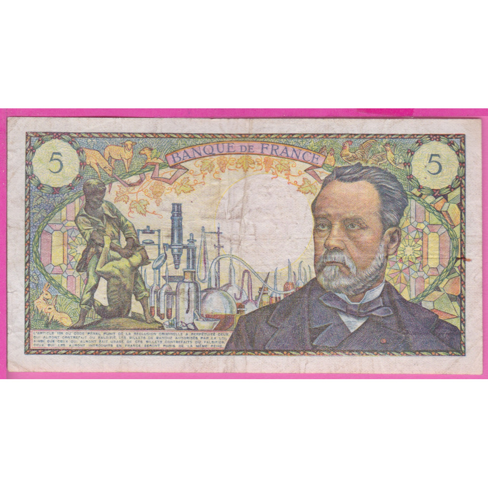 5 Francs Pasteur Etat TB 08-01-1970 K121