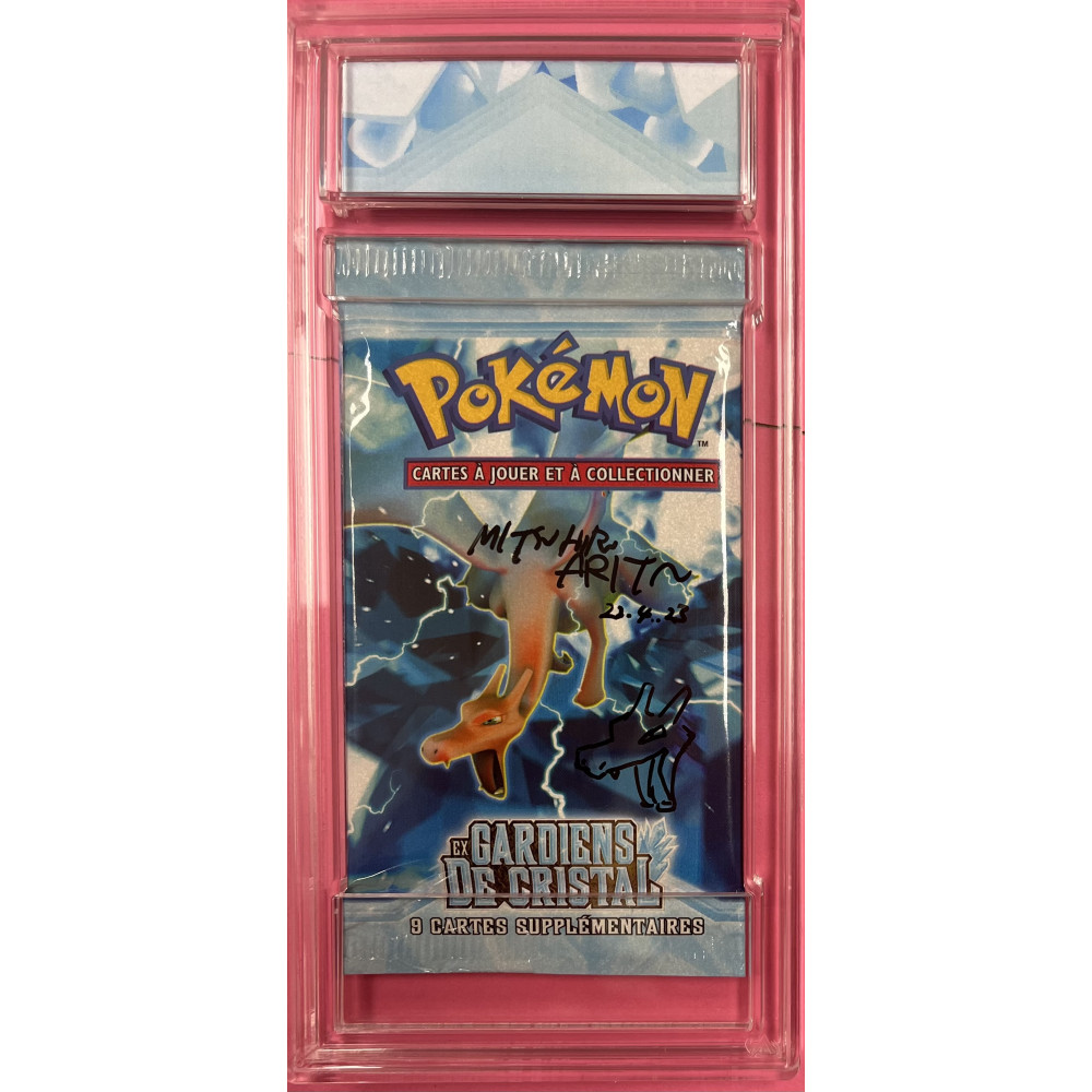 Booster Pokemon Ex Gardien de Cristal, signé Mitsuhir Arita Grade ...